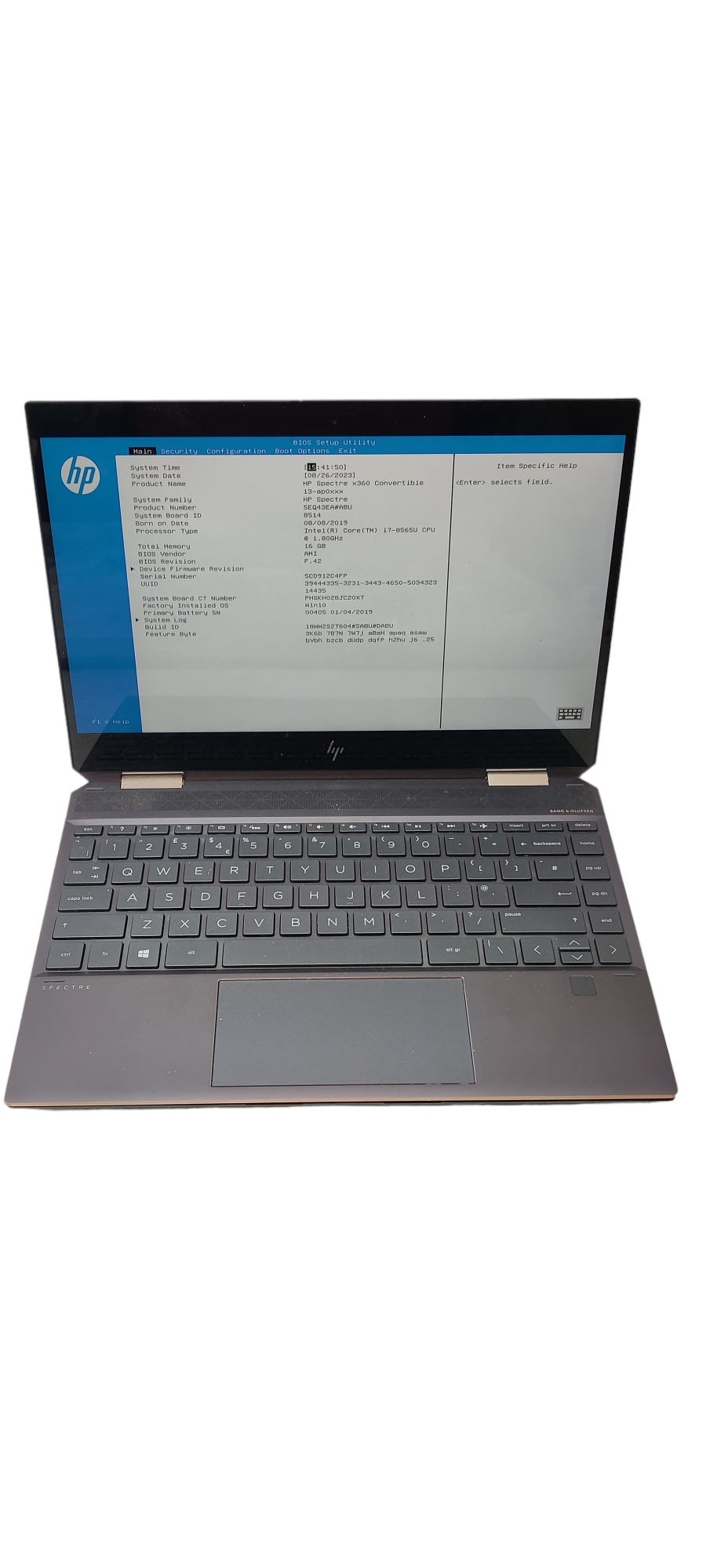 hp spectre x360 convertible boots to bios | UKComputerparts