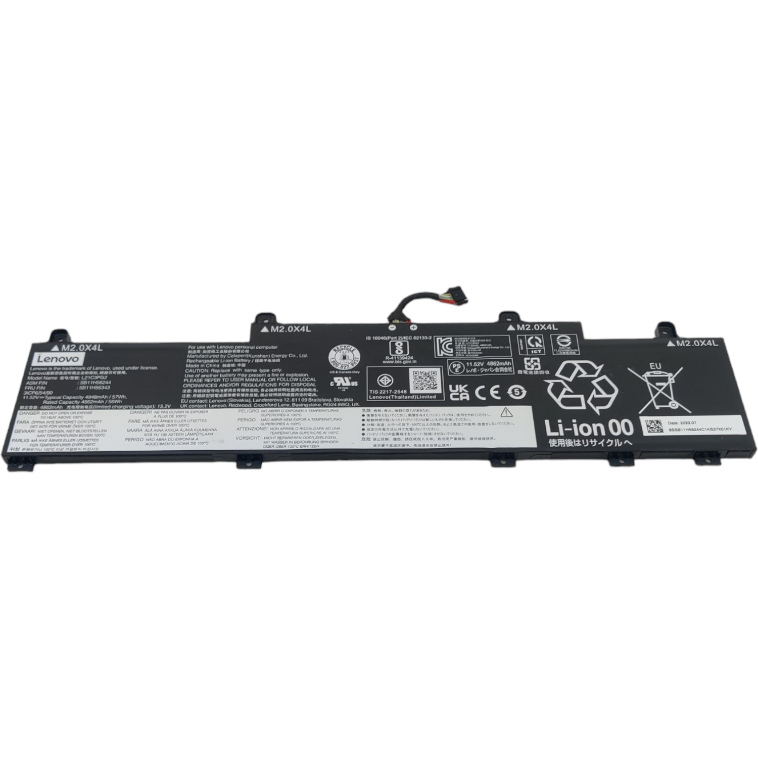 Original Lenovo ThinkPad L14 Gen 3 – 4 57W L21C3PG2 Laptop Battery 90 % ...