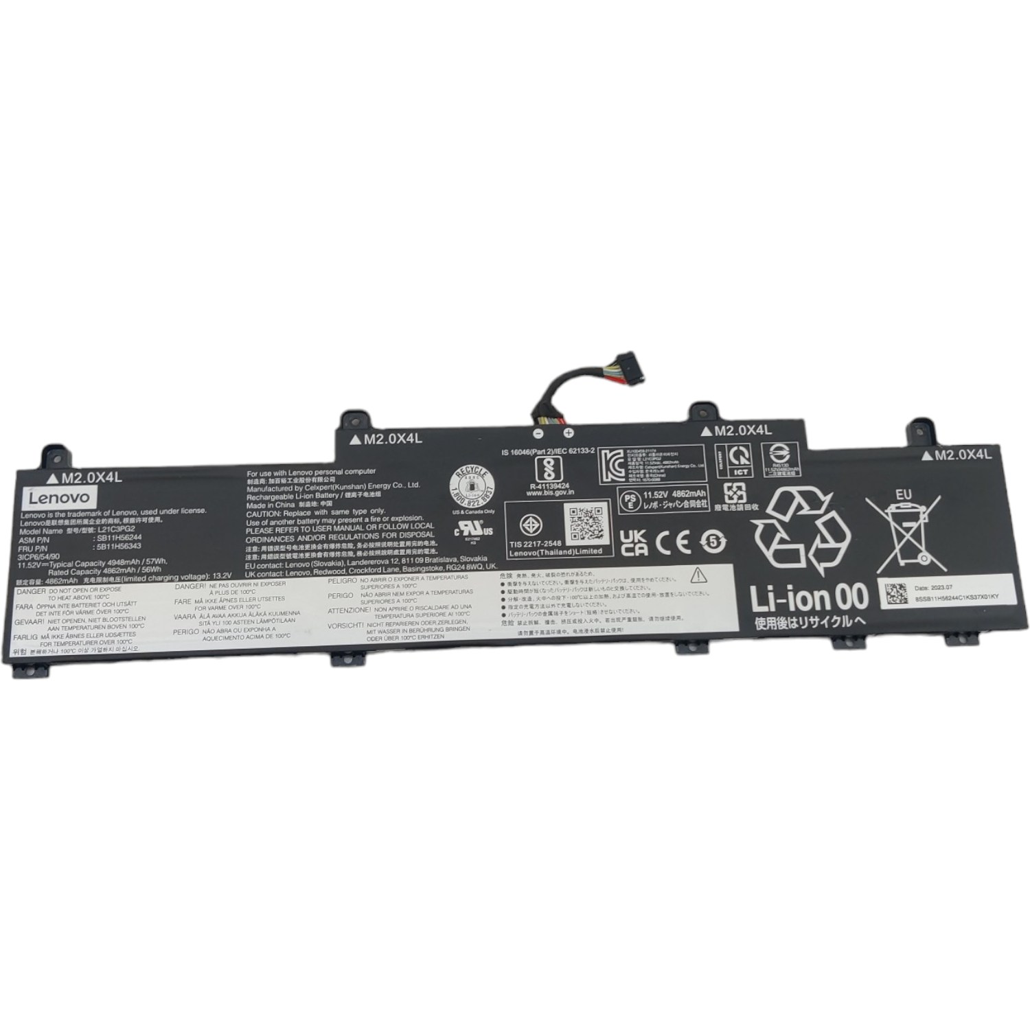 Original Lenovo ThinkPad L14 Gen 3 – 4 57W L21C3PG2 Laptop Battery 90 % ...